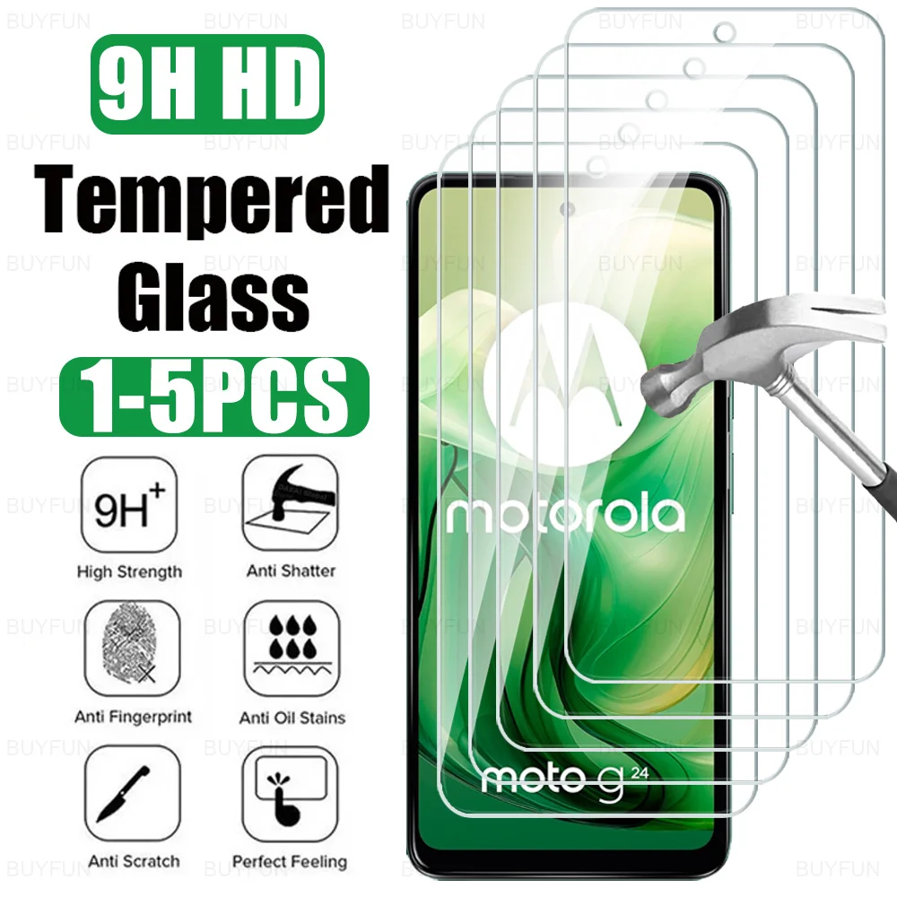 1-5 шт. чехол из закаленного стекла для Motorola Moto G24 Power Screen ...