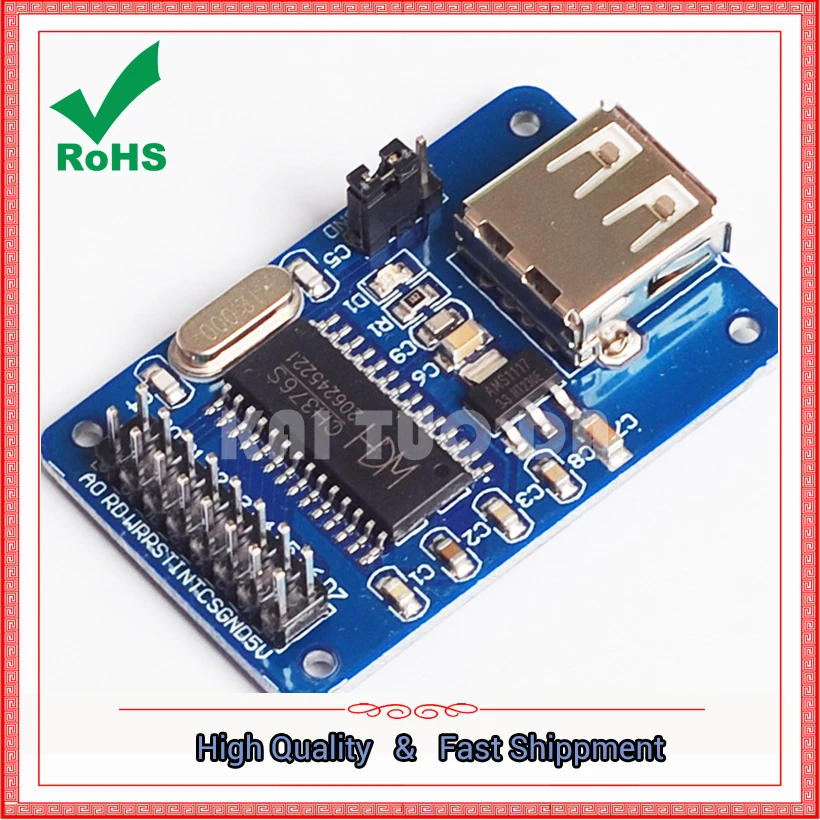 CH376S USB-модуль U-диска/модуль чтения карт SD Плата USB-хост-модуля ...