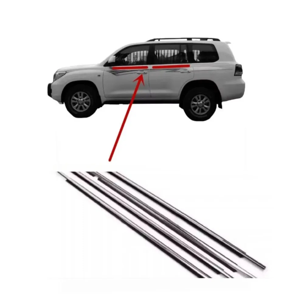 4 шт. хромированная резина для окон для Land Cruiser 2007-2020 LC200 ...