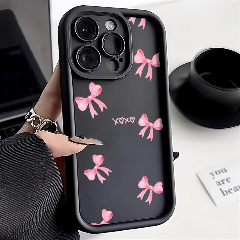 Cute Pink Bow Phone Case for Vivo V40 V30 V30e V29e V29 V27 V27e V25 ...