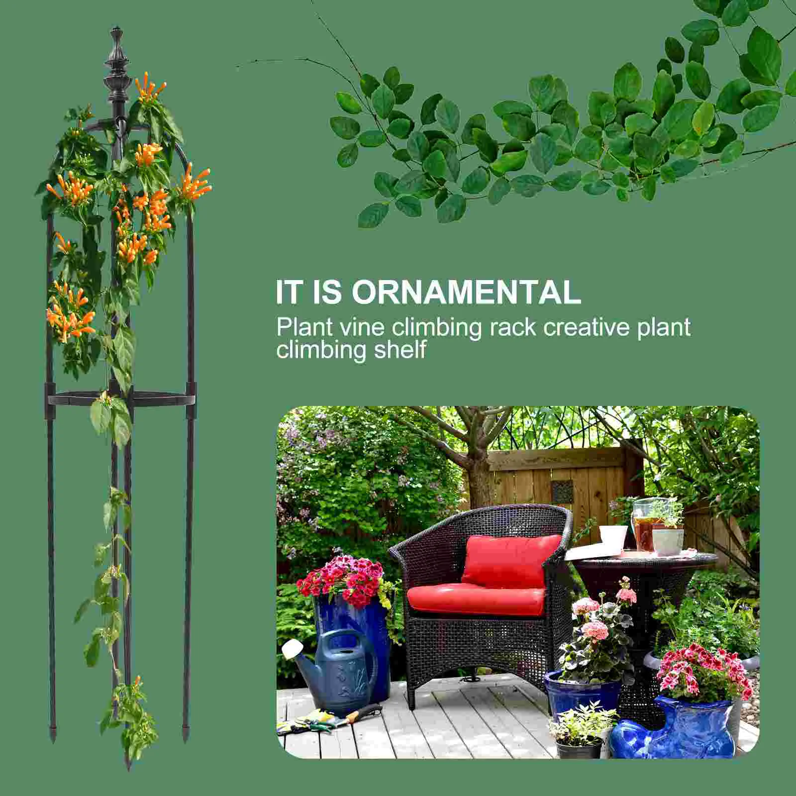 Climbing Frame Vine Rack Outdoor Pots Support Trellis Greenery Garden ...