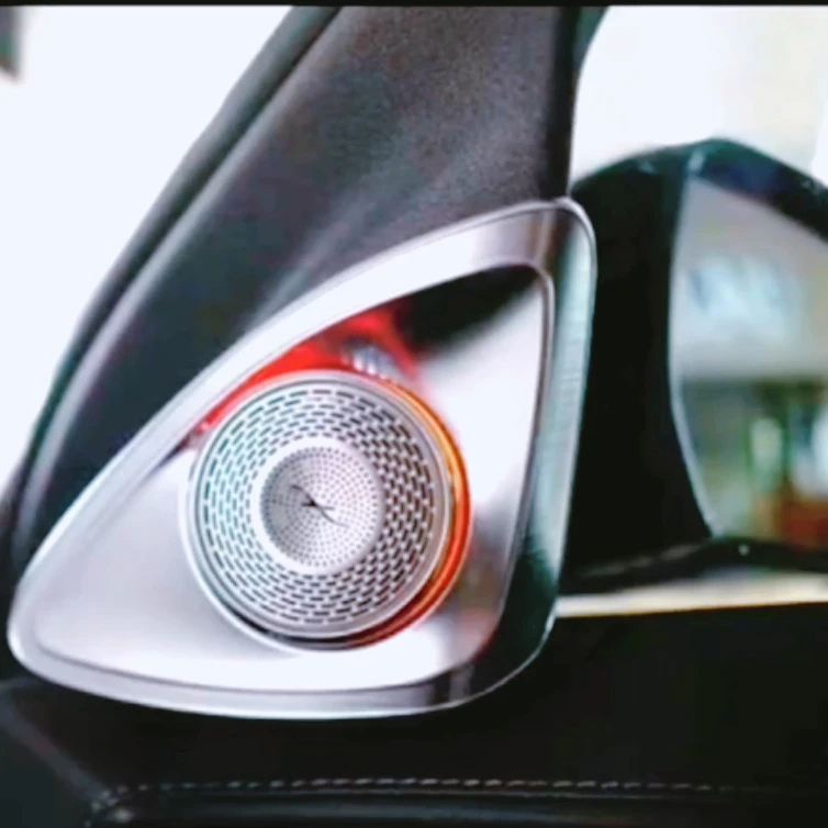 Car Auto 3D Rotating Tweeter Speaker Subwoofers Ambient Lighting System ...