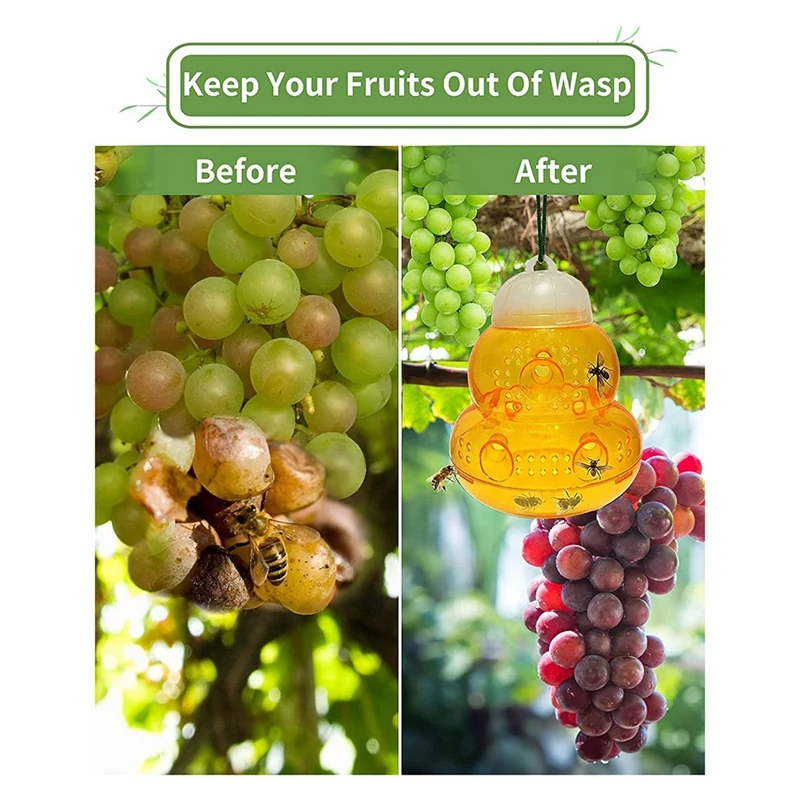 Wasp Trap Outdoor Hanging Gourd Bee Catcher Wasp Trap, Bee Traps ...