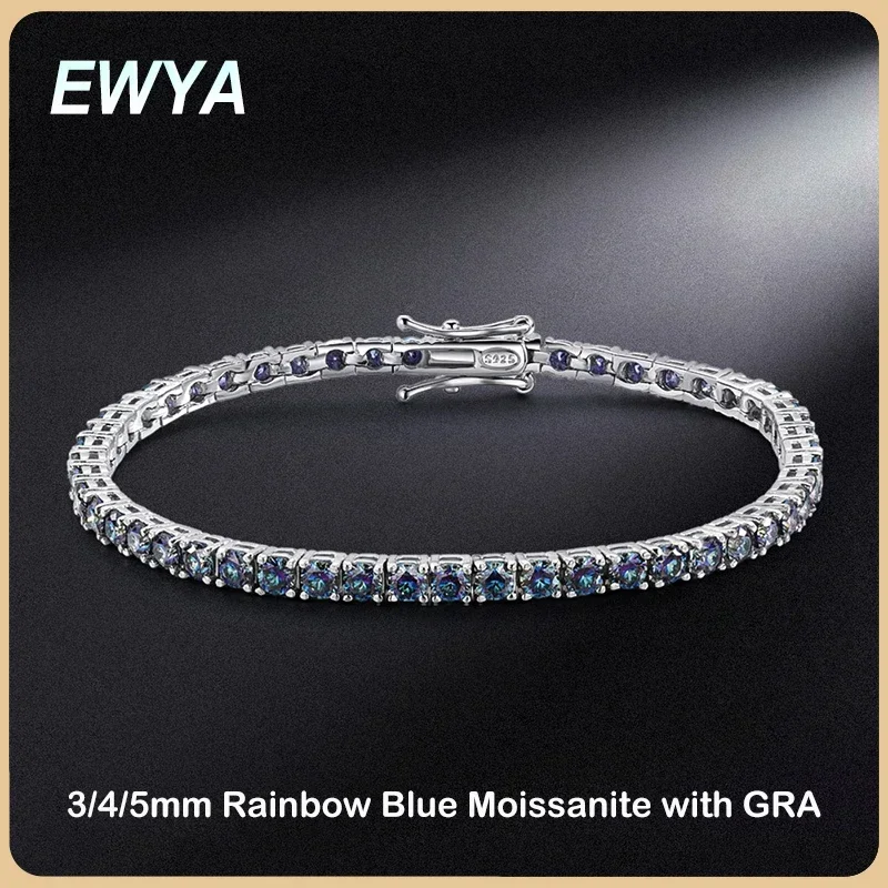 EWYA Муассанит теннисный браслет S925 | AliExpress