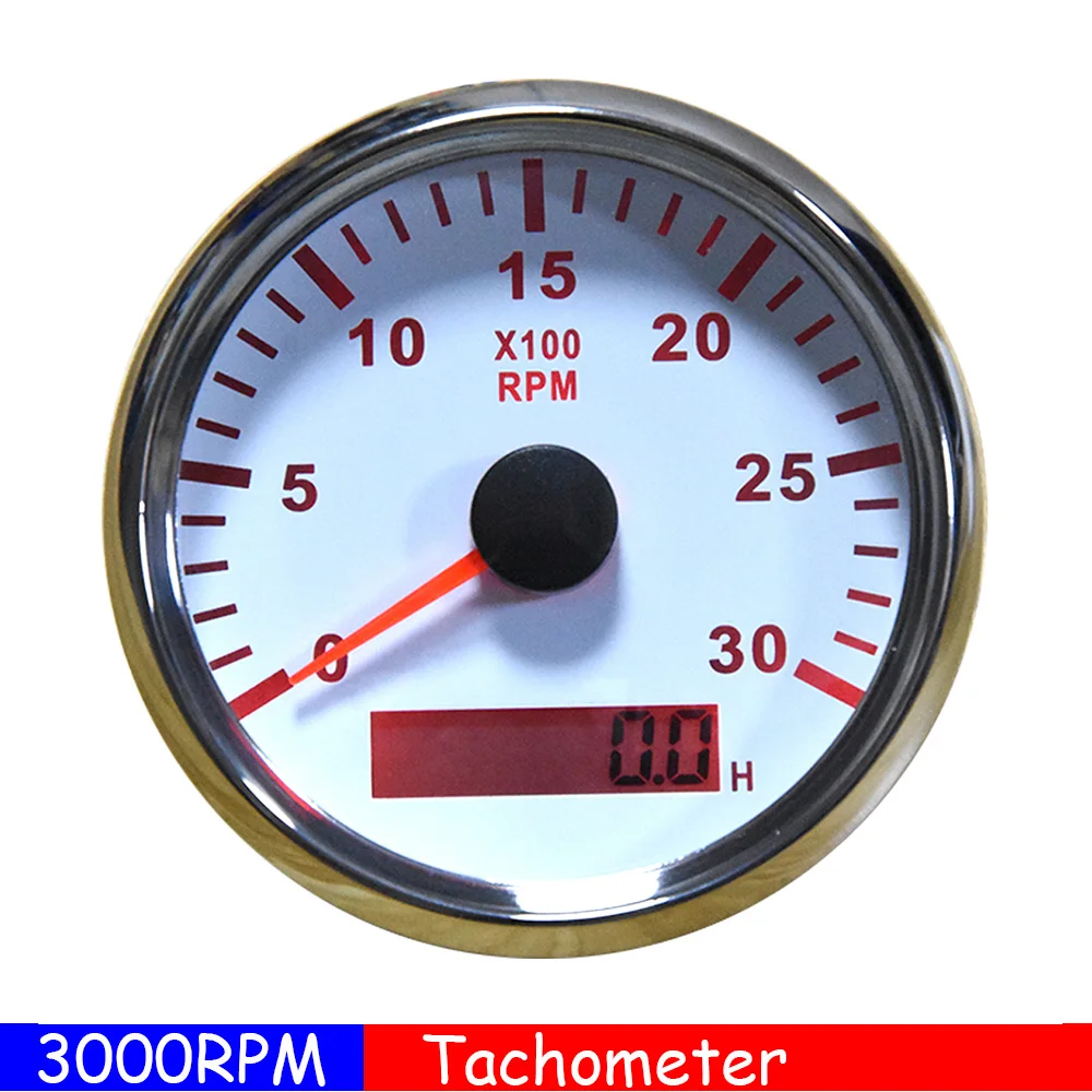 85mm Diesel Engine Tachometer with Digital Hourmeter 3K 4K RPM for ...