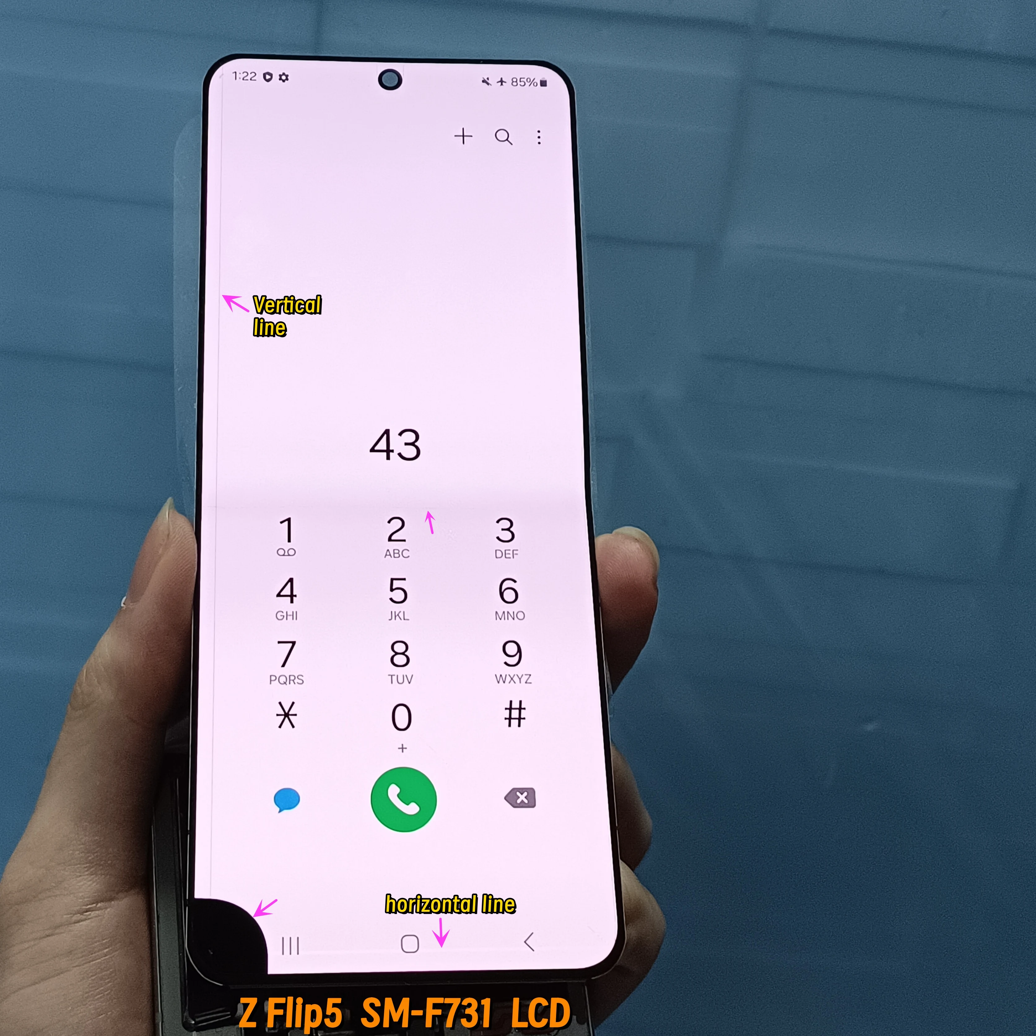 Внутренний экран Defects AMOLED Z Flip5, для Samsung Galaxy Z Flip 5, дисплей F731 F731B F731U ...