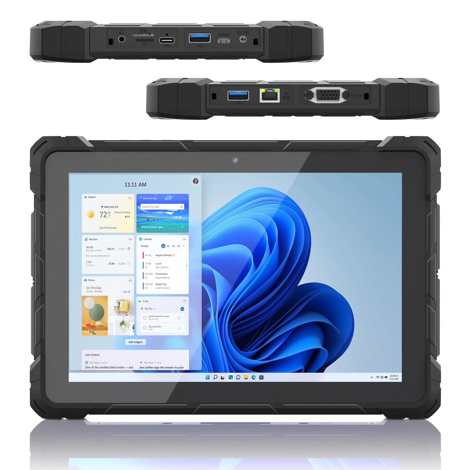 Прочный планшет 10,1 дюйма с Windows 11, Intel N4120, 8 ГБ/128 ГБ, WIFI ...