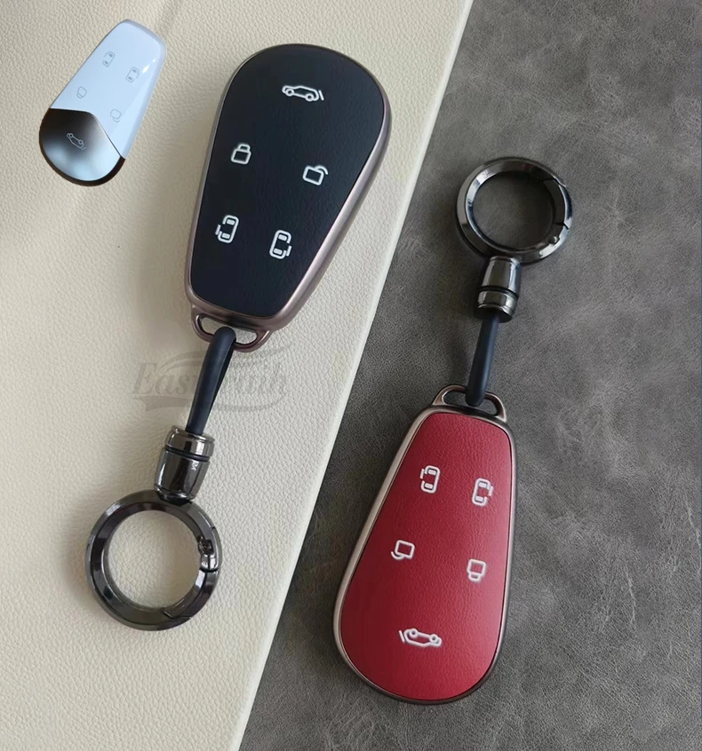 Автомобильный кожаный брелок для ключей, чехол для подставки для Voyah ...