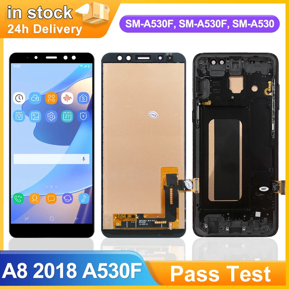 5,6-дюймовый экран A530 с рамкой для Samsung Galaxy A8 2018 A530 A530F ...