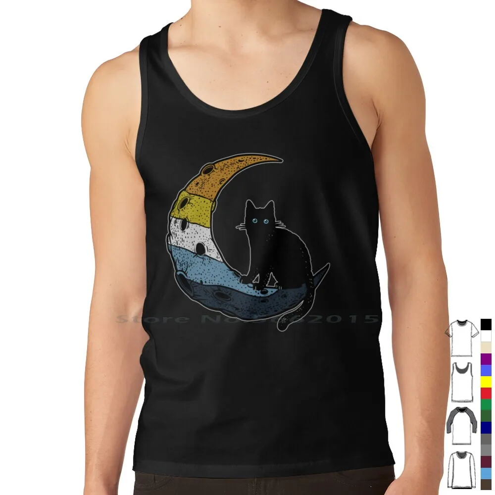 Футболка с принтом кота из аниме Aroace Moon | AliExpress