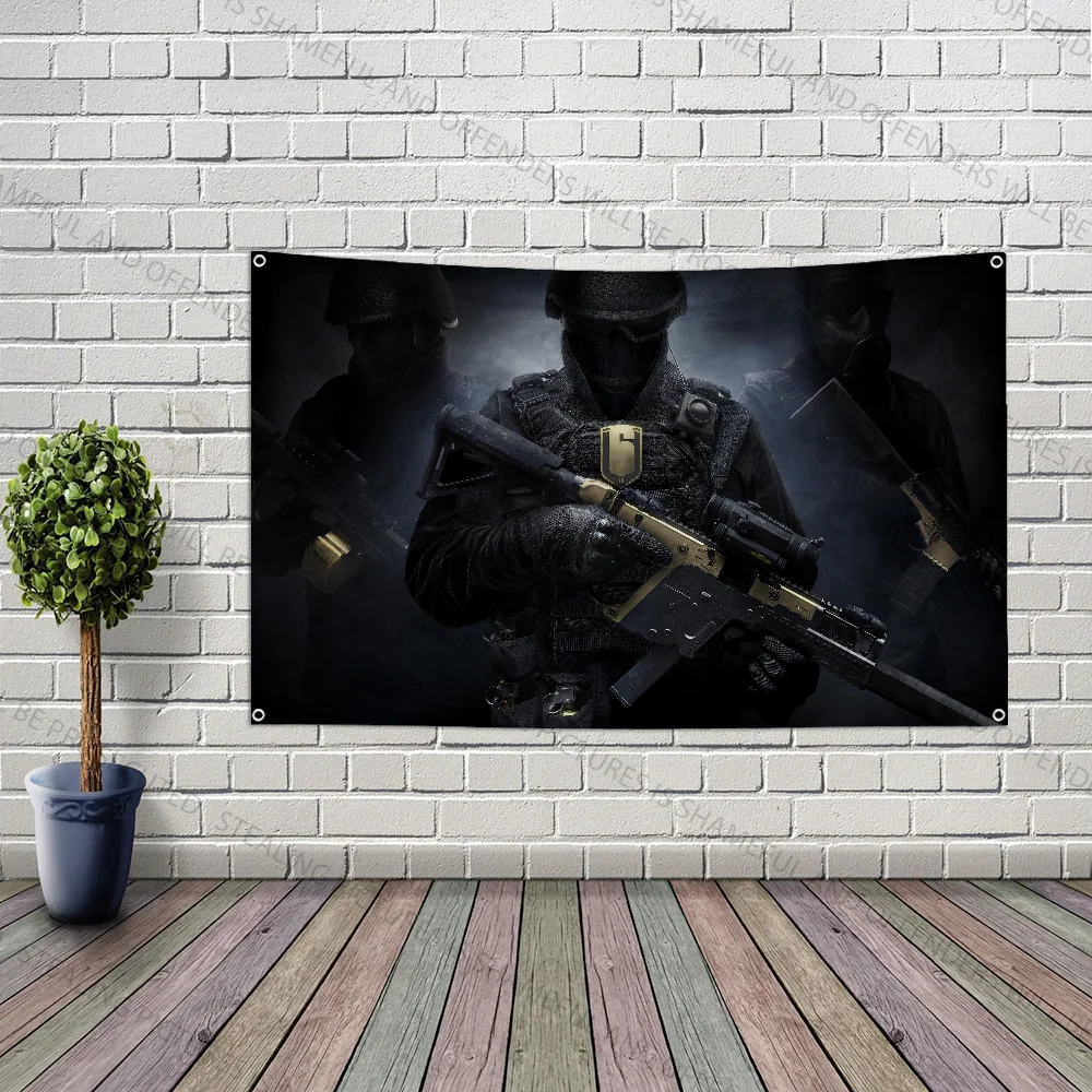 Игровой флаг Rainbow Six Siege из полиэстера | AliExpress