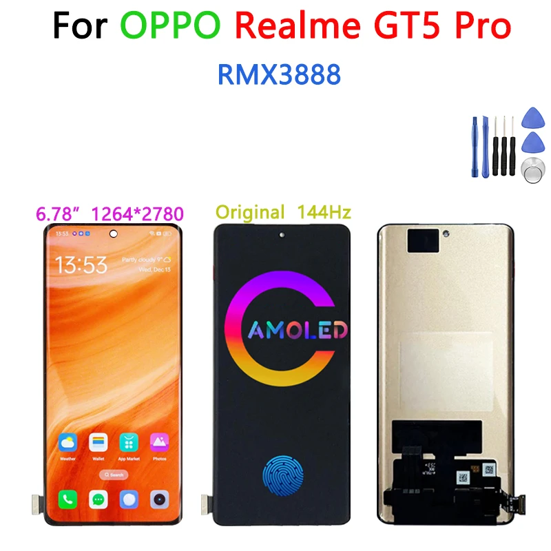Оригинальный AMOLED-дисплей для Oppo Realme GT5 Pro RMX3888, ЖК-экран ...