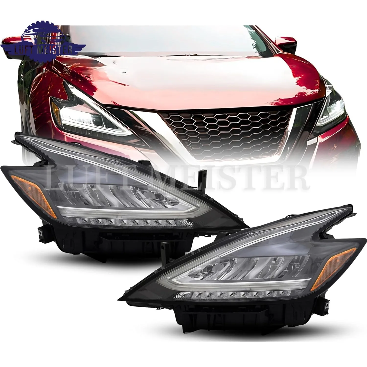 2 шт. светодиодные фары в сборе для Nissan Murano Platinum/S/SL/SV 2019 ...