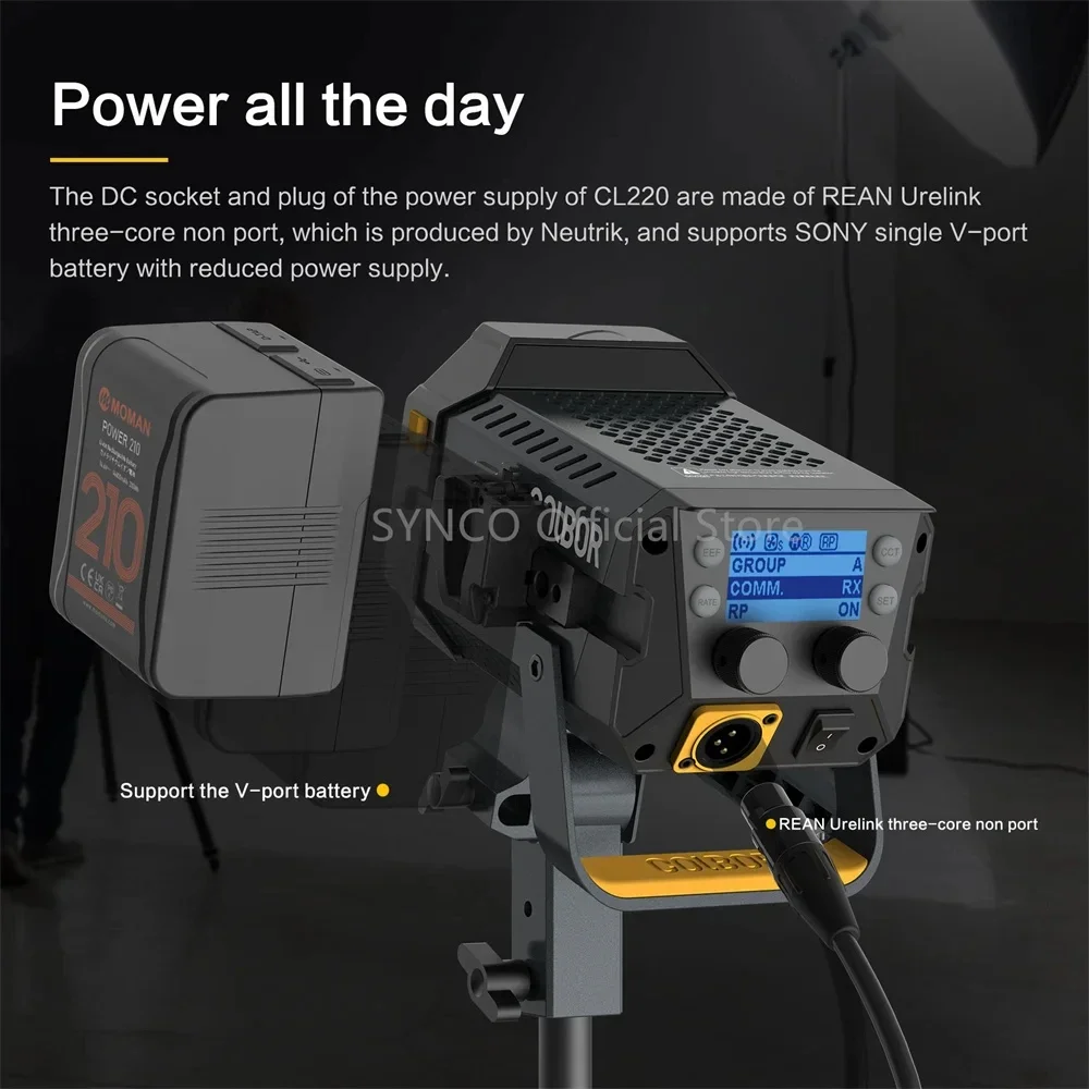 COLBOR CL220 2700-6500K 200 Вт COB двухцветный фото-видеосвет с ...