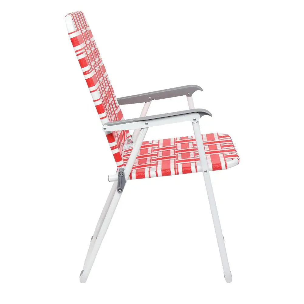 2pcs Beach Chair Steel Tube Pp Webbing Bearing 120kg Folding Beach ...
