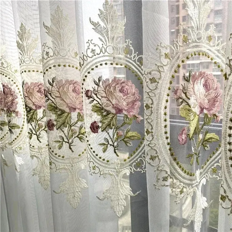 Прозрачная тюлевая штора для гостиной | AliExpress