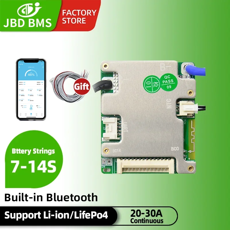JBD Smart BMS 7S-14S для литиевых аккумуляторов | AliExpress