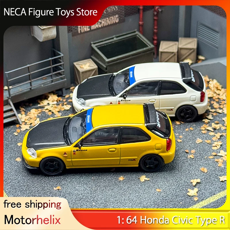 Motorhelix масштаб 1:64 Honda Civic Type R EK9 SPOON модель автомобиля ...