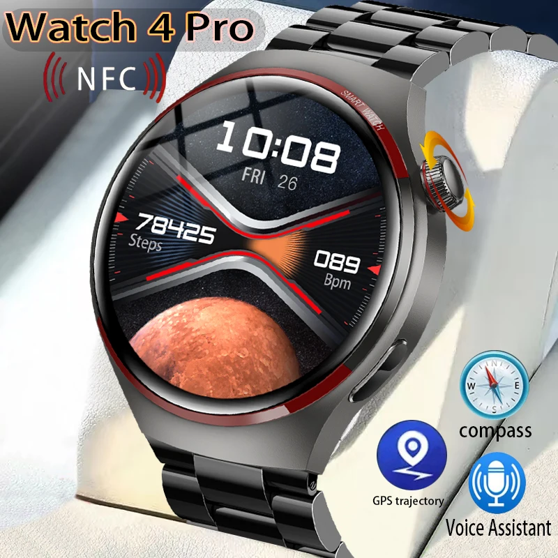Смарт-часы для Huawei GT4 PRO, AMOLED, HD экран, Bluetooth, звонки, GPS ...