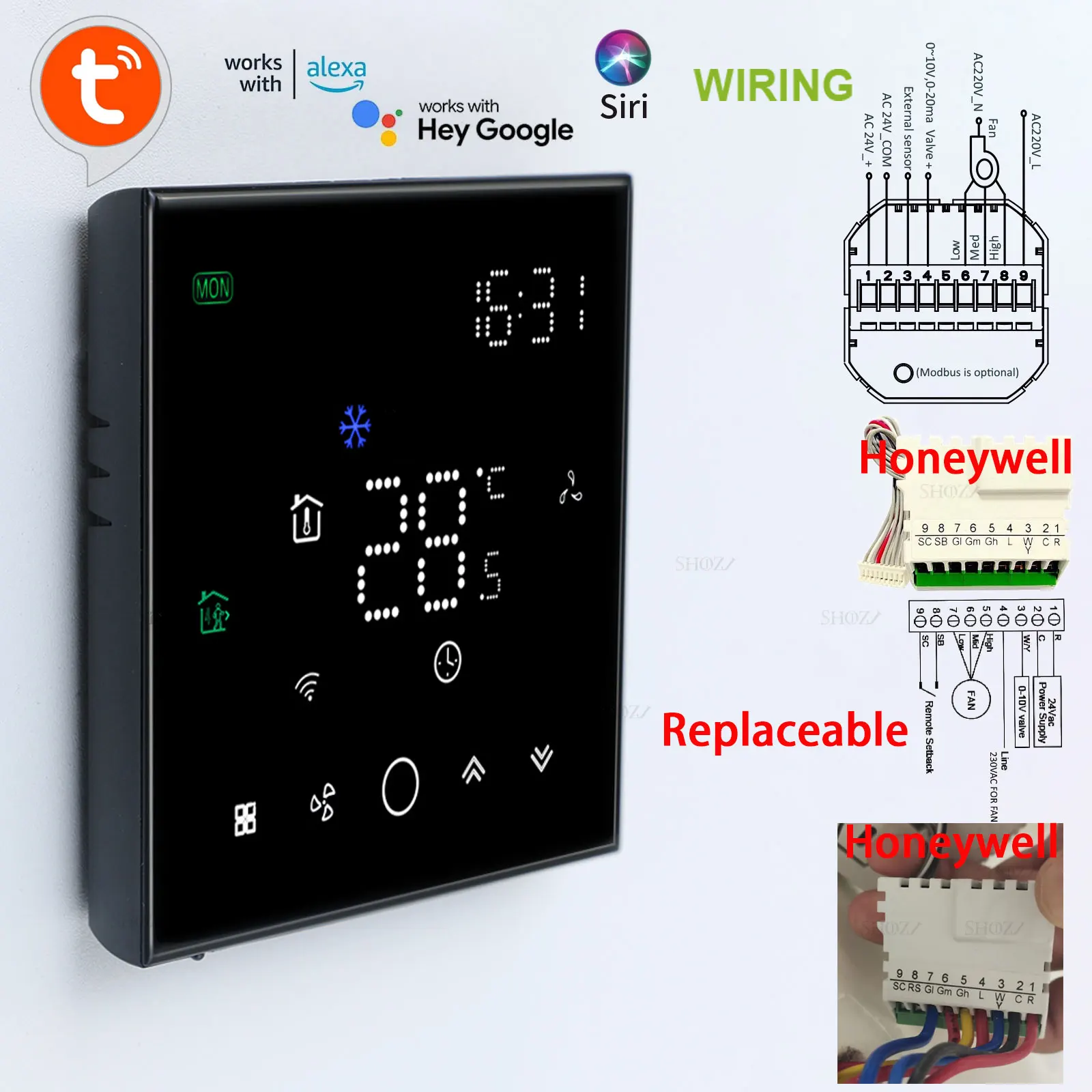 Умный термостат SHOJZJ для центрального кондиционера | AliExpress