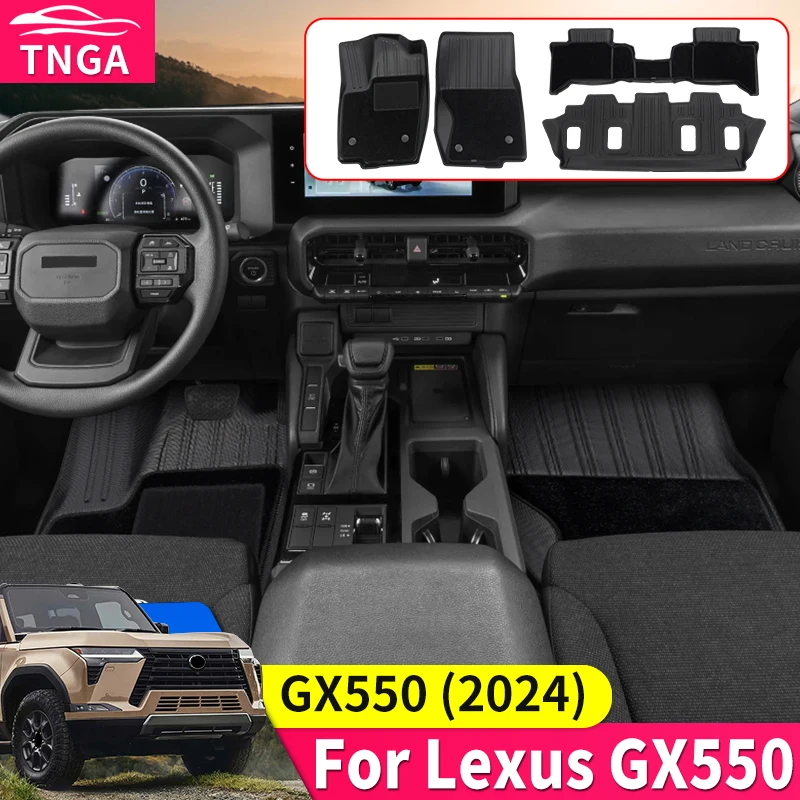 Для Лексус GX550 GX550h 2024 2025 Специальный автомобиль Напольные коврики Коврики багажника For ...
