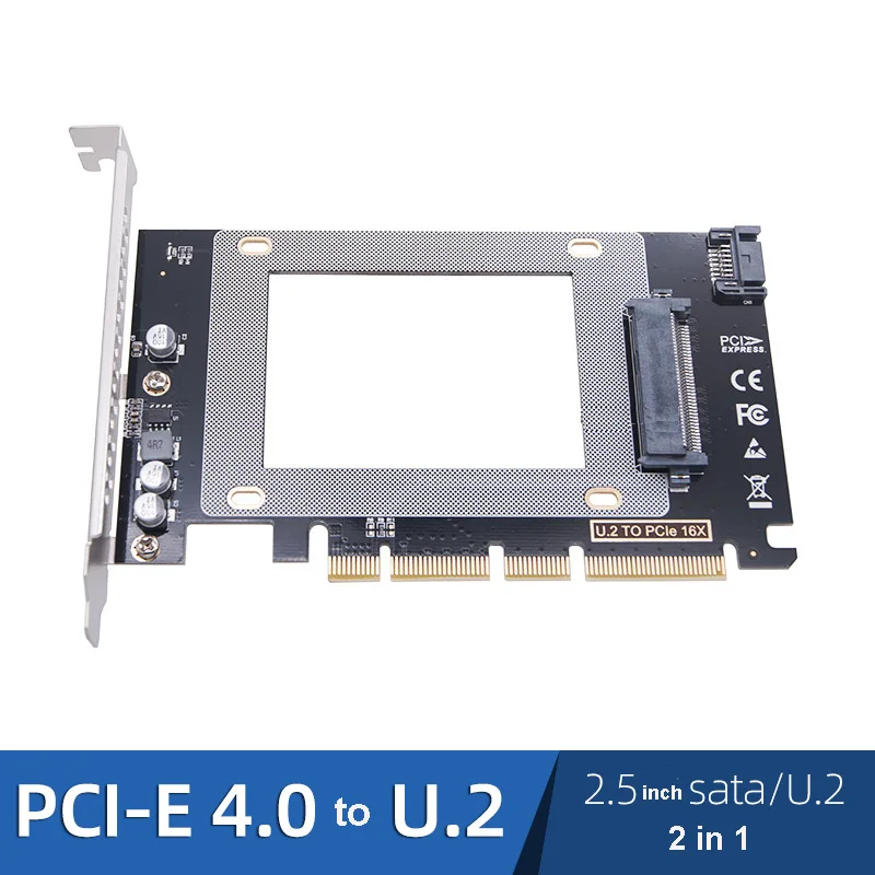 Карта расширения конвертера PCI-E в U.2 SSD PCIE3.0 X4 X16 в U2 X16 U.2 SFF8639 Адаптер ...