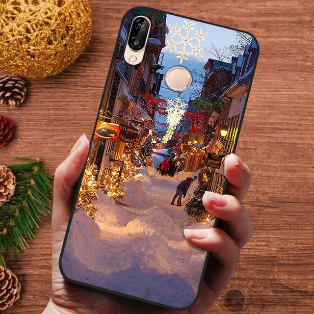 Рождественский чехол с рисунком для Huawei P20 P30 Lite Pro ...
