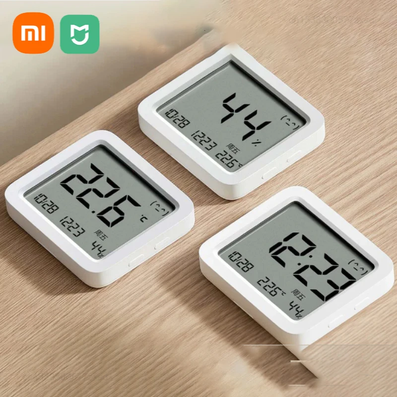 Умные настольные часы Xiaomi Mijia с датчиком температуры и влажности ...