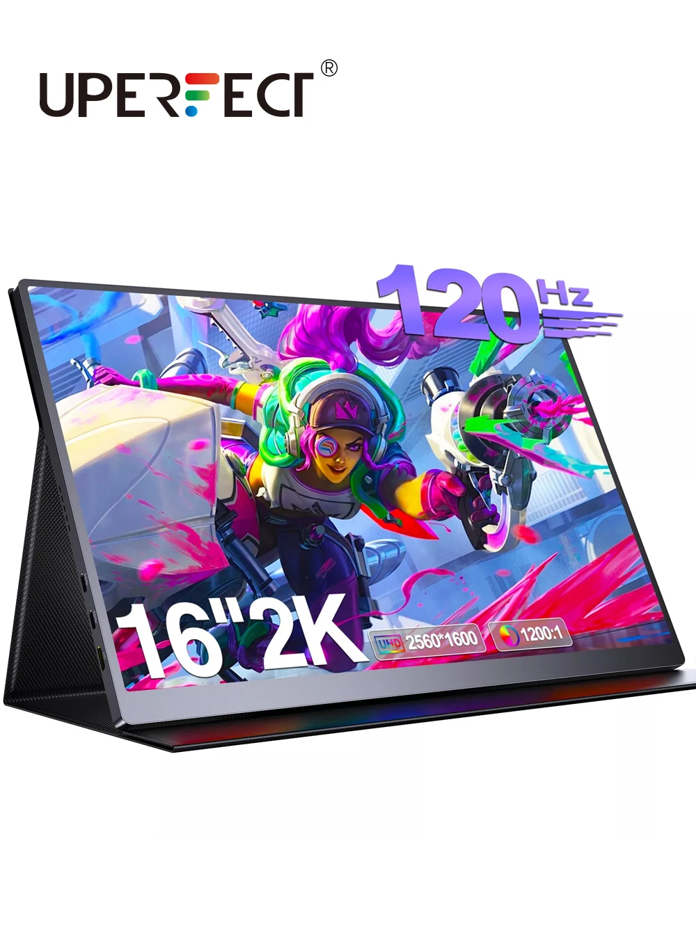 Портативный игровой монитор UPERFECT 2K, 120 Гц, 16 дюймов, 2560x1600 ...