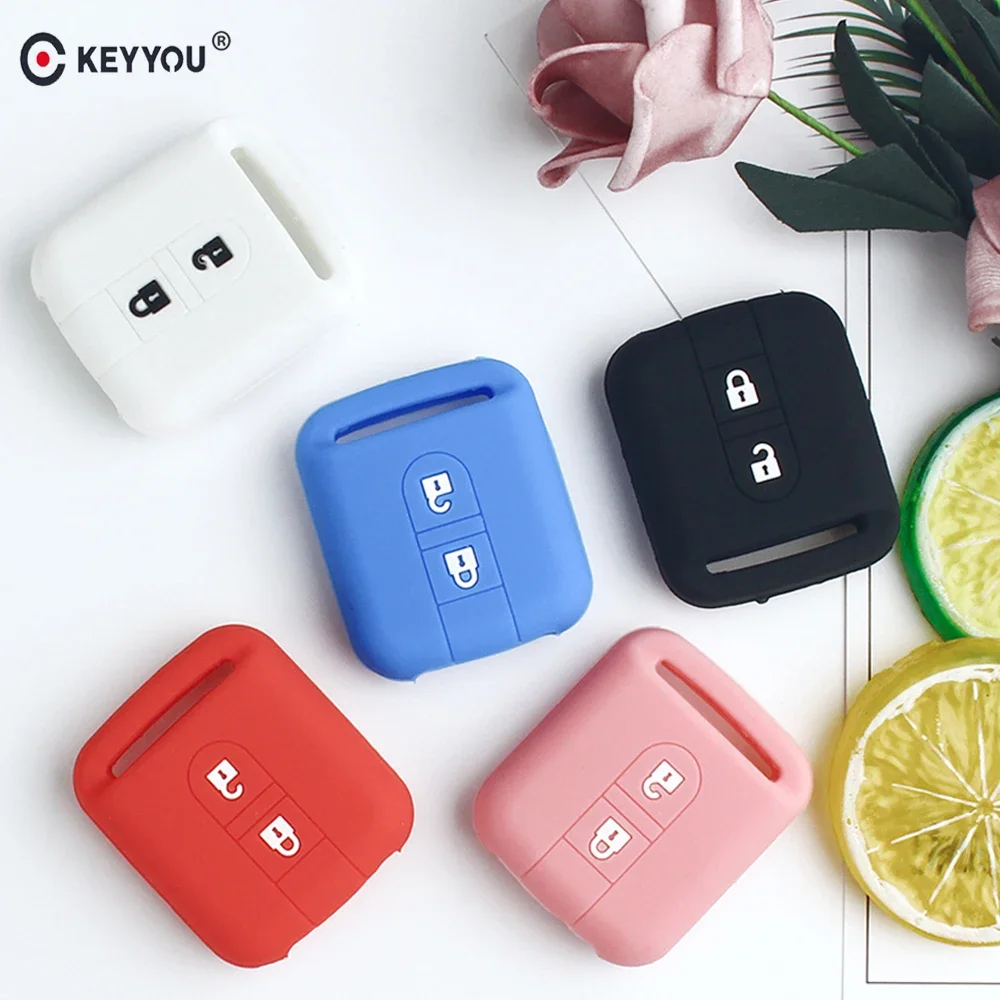 KEYYOU для Nissan Micra K12 Note Navara Qashqai J10 Primera Almera Sunny X-Trail, силиконовый ...