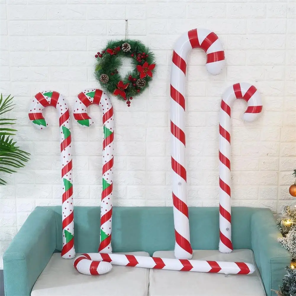 Inflatable Christmas Candy Canes Stick 90/120CM Xmas Santa Canes ...