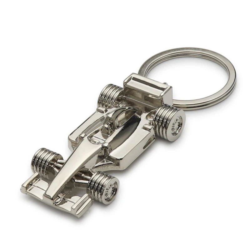 New Arrive Racing Key Chain Silver Color Alloy Full Wheel Car Key