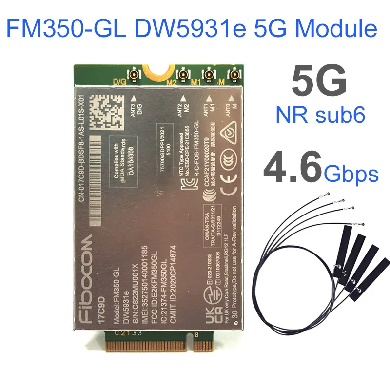 FM350-GL DW5931e Модуль 5G M.2 для ноутбука Latitude 7440 Latitude 5531 ...