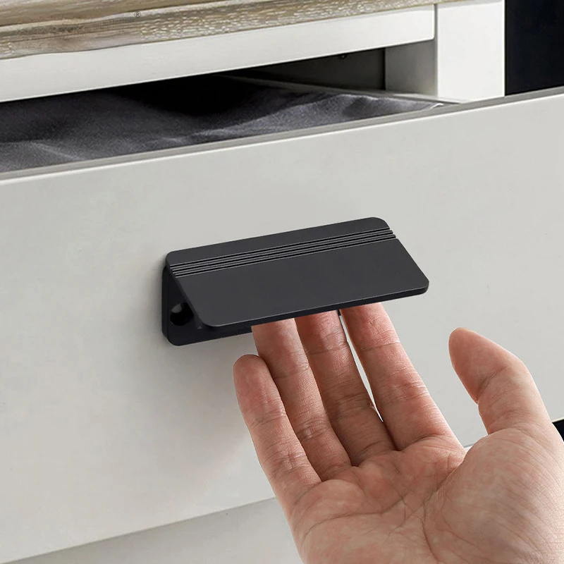 Невидимый выдвижной ящик без перфорации с темной ручкой, татами ...