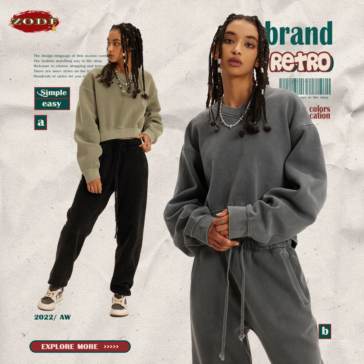 Женские флисовые укороченные толстовки ZODF HY0437 | AliExpress