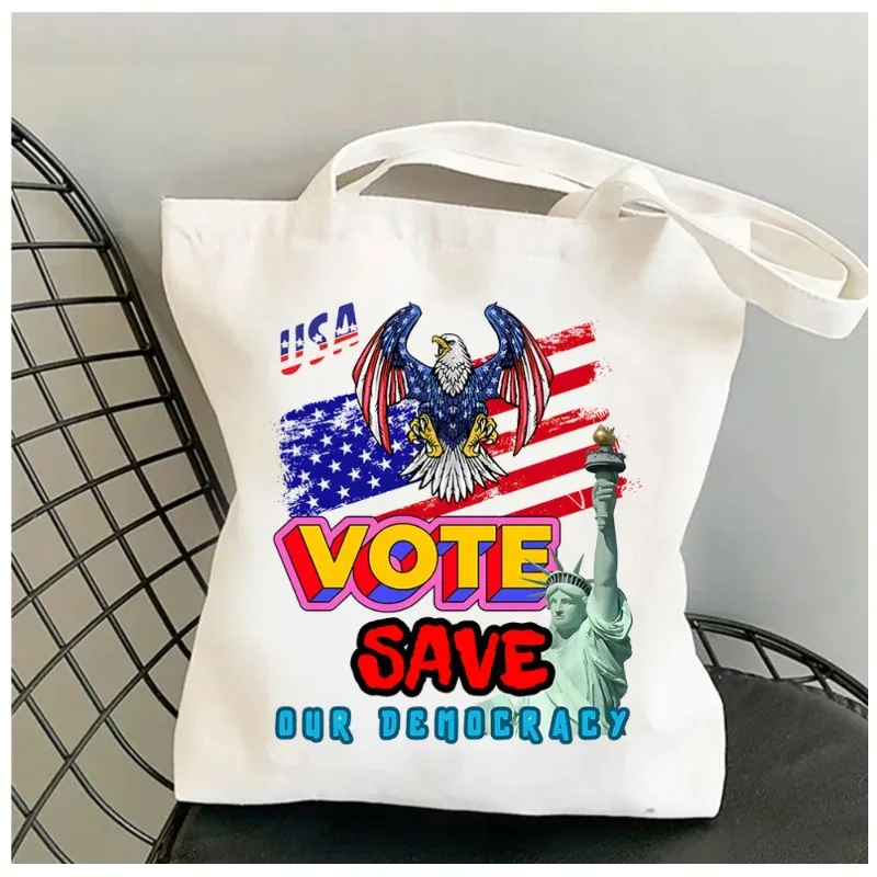 VOTE SAVE DEMOCRACY freedom Women Shoulder Bags Kawaii Harajuku Shopper ...