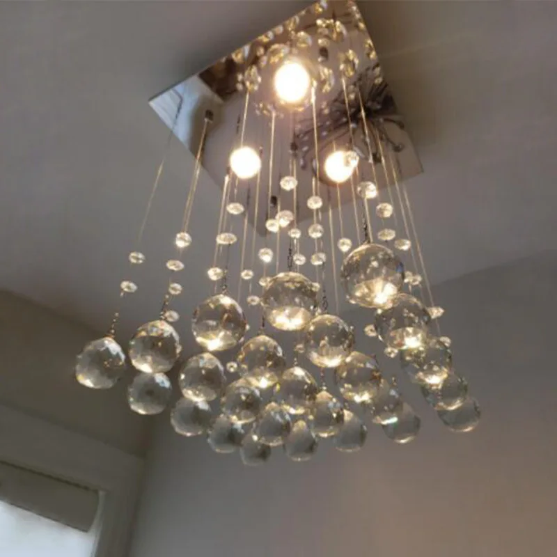 Hot Sale Led Pendant Lamp Lighting Fixture Modern Style Raindrop Square ...