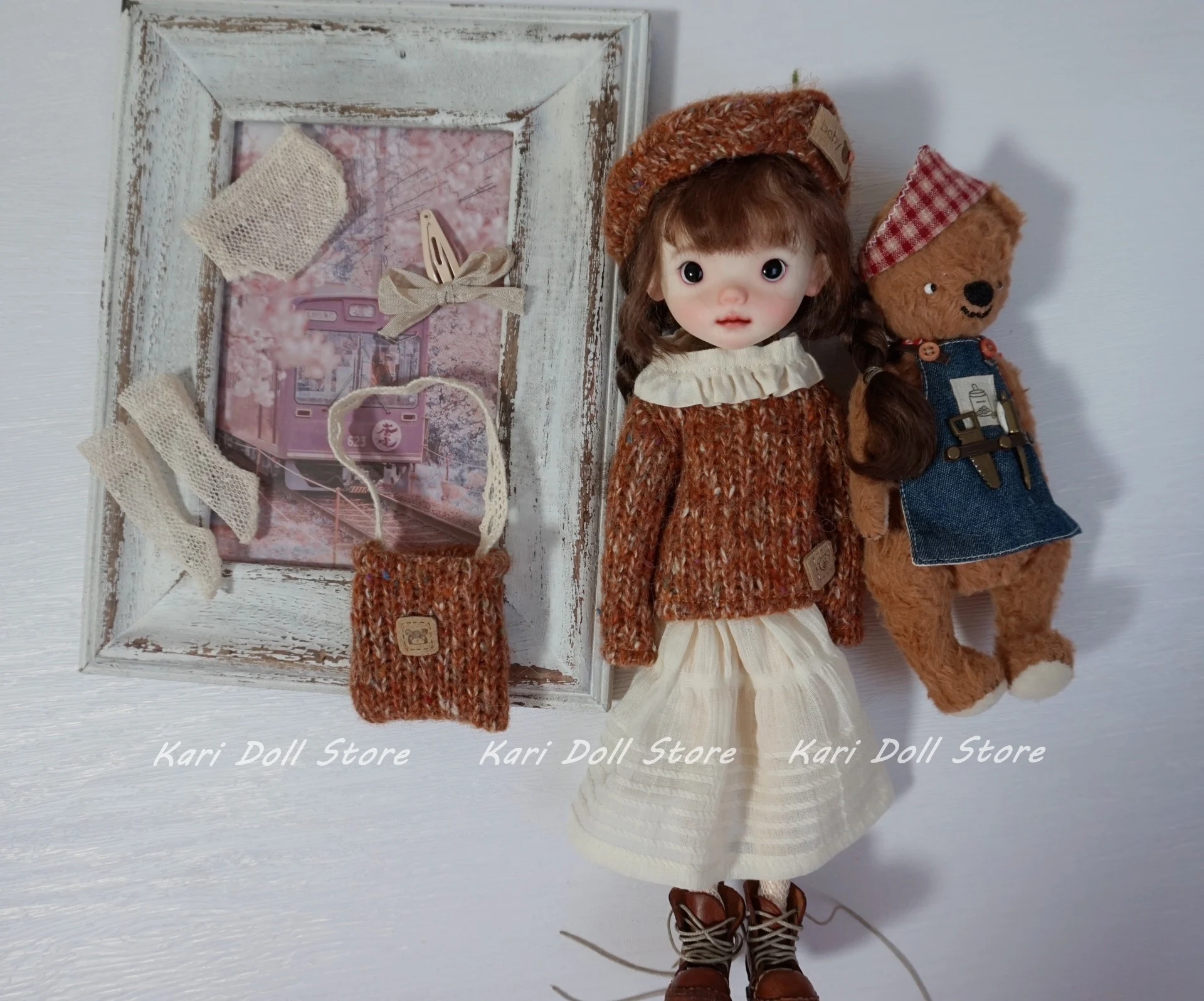 Kari Doll Осенне-зимний коричневый свитер для куклы Landazz Landoudou ...