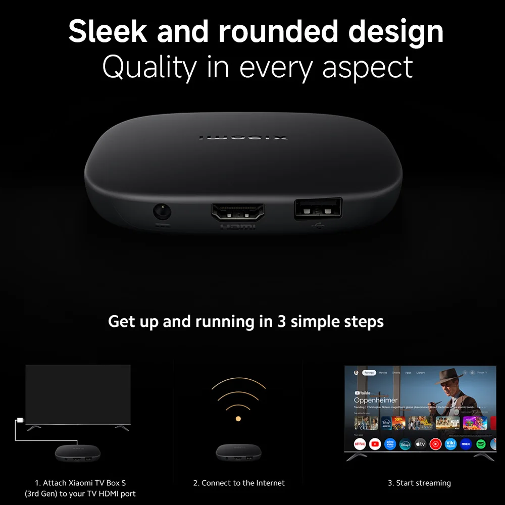 Глобальная версия Xiaomi TV Box S 3-го поколения 4K Ultra HD 2G 32G ...