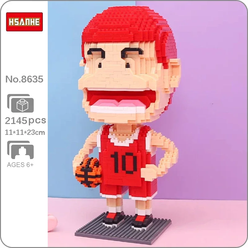 Hsanhe 8635 Anime Slam Dunk Hanamichi Sakuragi Basketball Player DIY ...