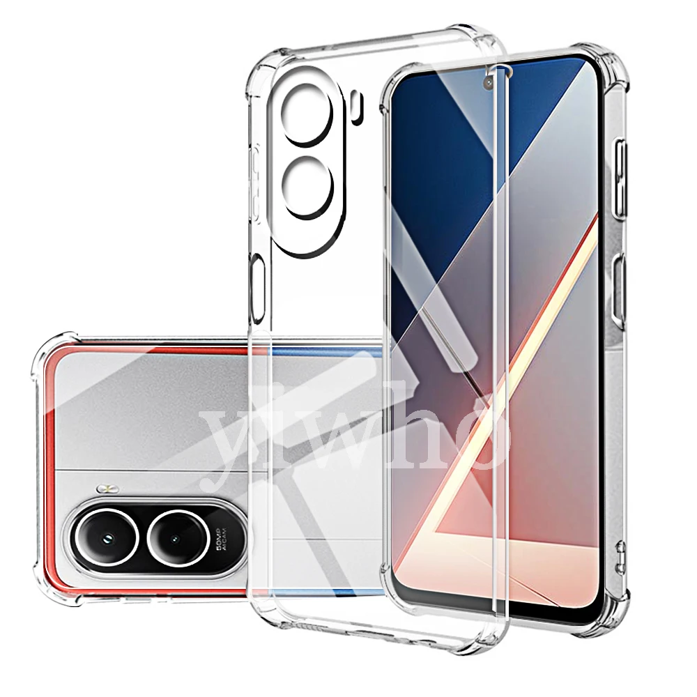 Прозрачный чехол для телефона Xiaomi Poco M7 4G Clean Plain Back Cover ...