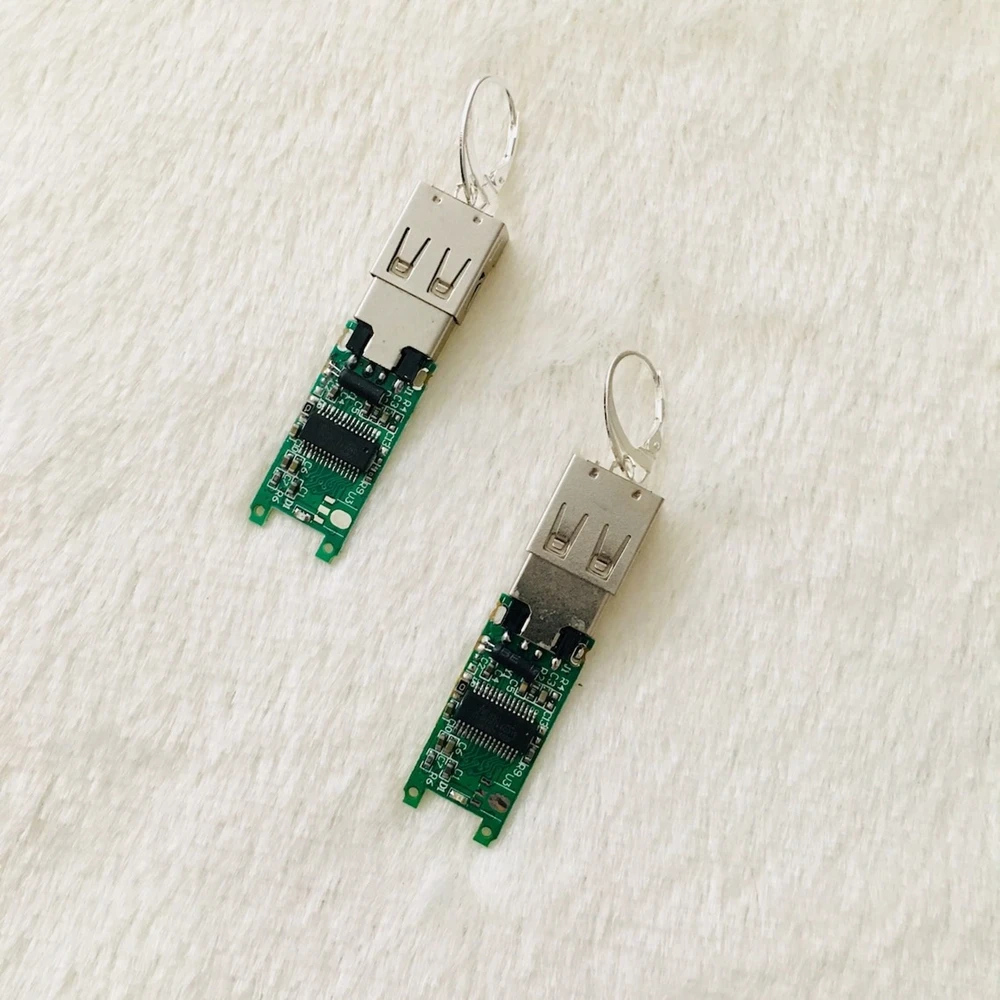 Серьги ручной работы Y2K Cyberpunk USB | AliExpress