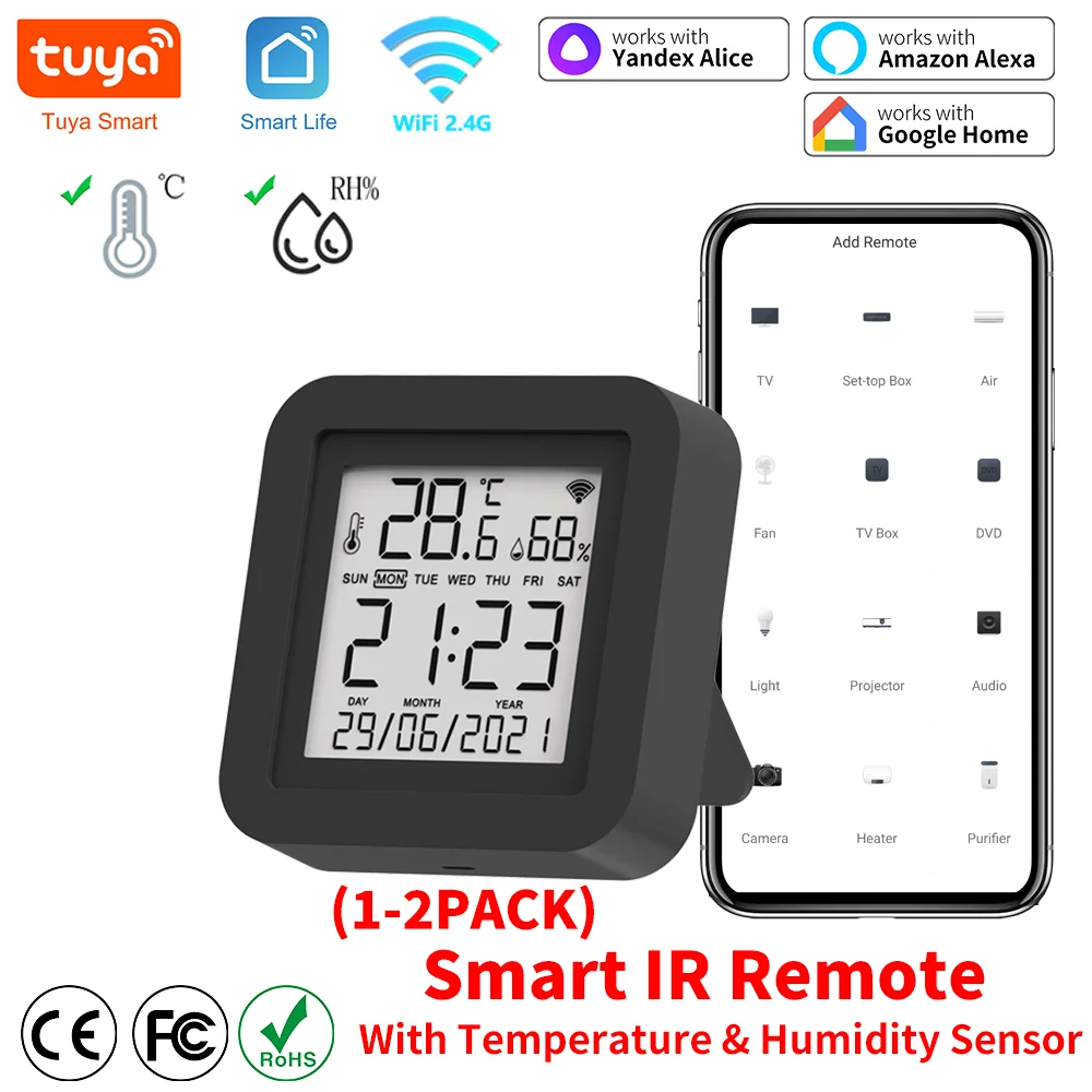 ИК-пульт RightSitu для умного дома с датчиком температуры и влажности ...