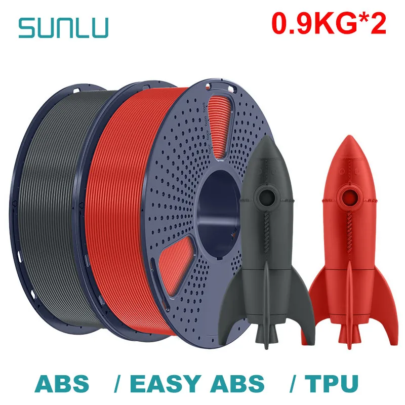 SUNLU 3D-нить ABS/TPU/EASY ABS 1,75 мм 2 рулона | AliExpress
