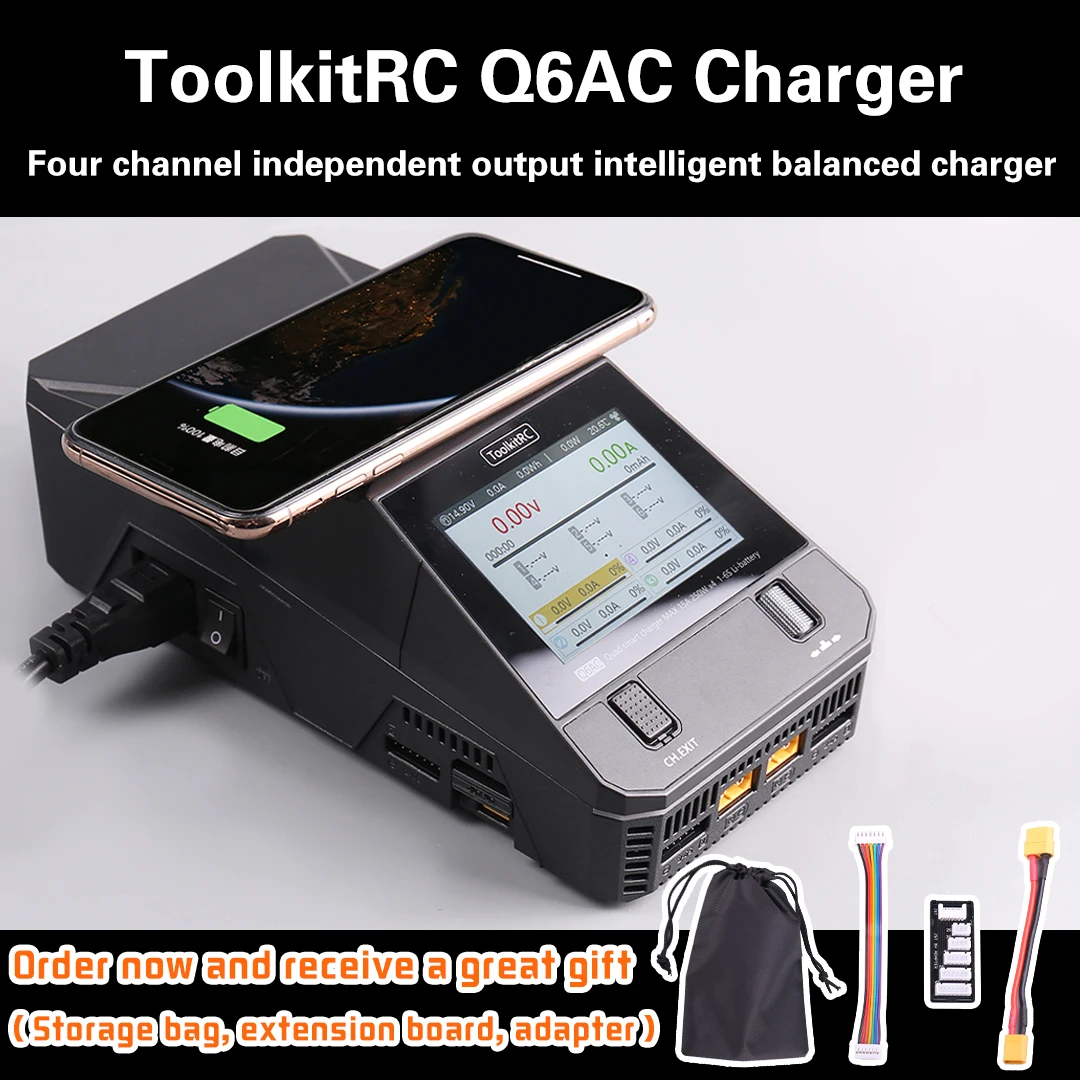 ToolkitRC Q6AC Зарядное устройство для аккумуляторов | AliExpress