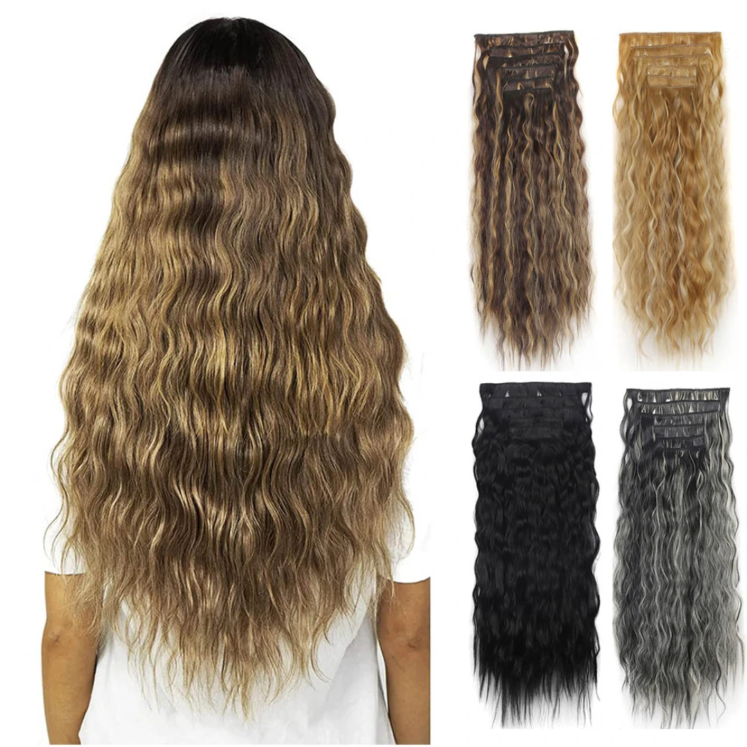 Synthetic Clip-in One Piece(For White), Hair Extensions & Wigs ideas ...