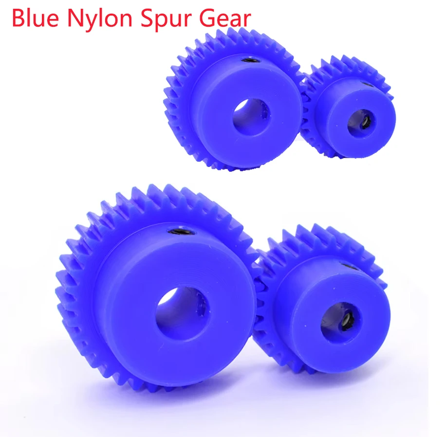 1 шт., 1 мод, диаметр 6/8/10/12/14/15/16 мм, 48T, 50T, 55T-120T, синяя нейлоновая цилиндрическая ...