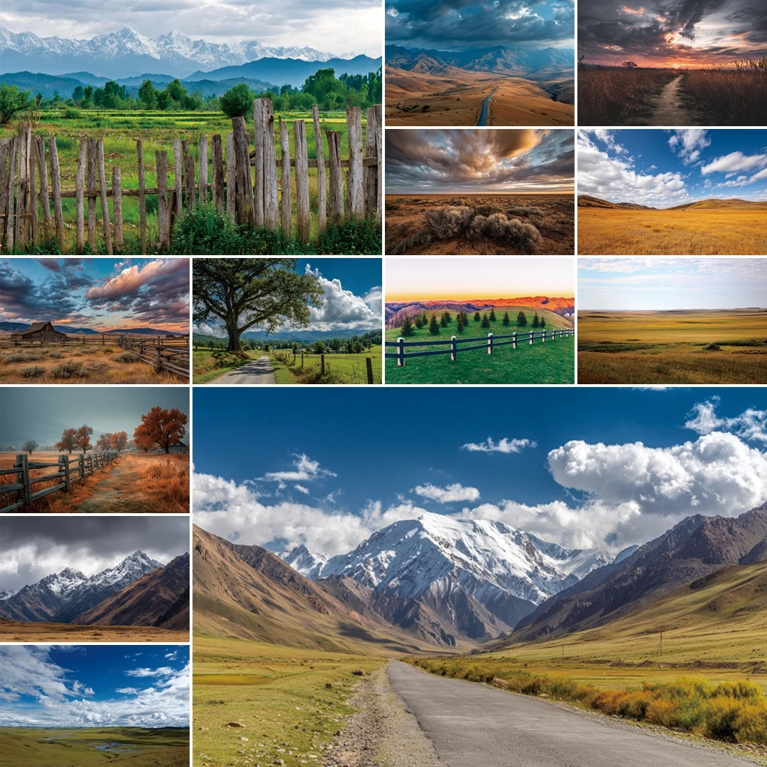 MOON.QG виниловый фон для фотосессии "Осенний горный луг" | AliExpress