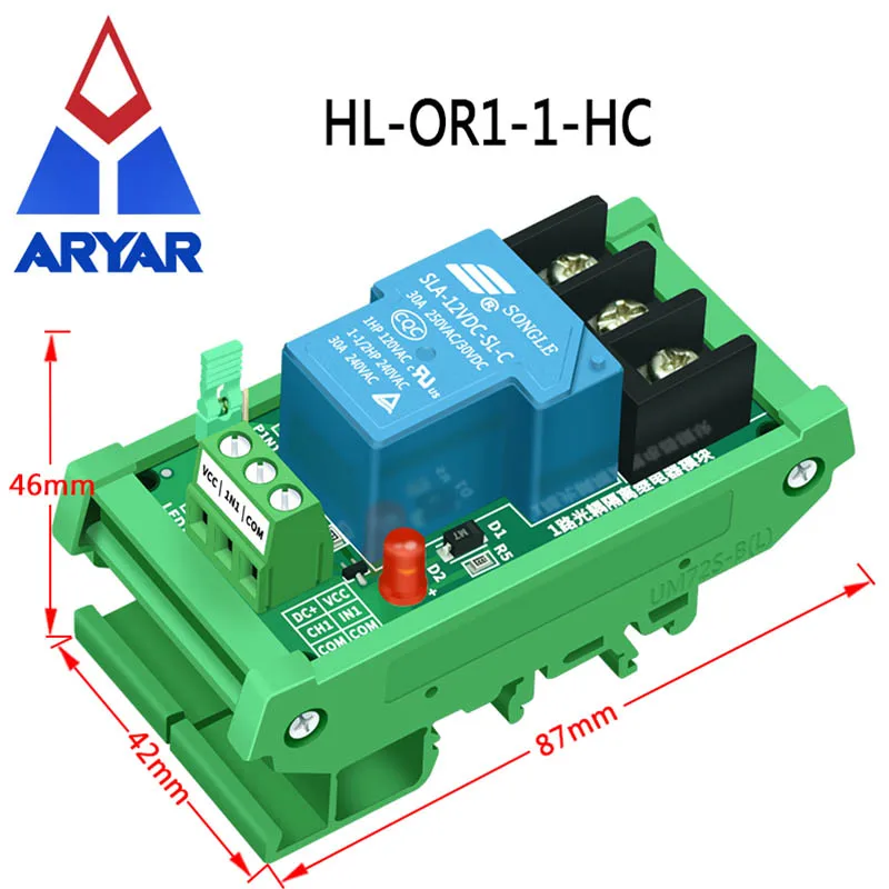 ARYAR 1-канальный релейный модуль 30А 5В/12В/24В | AliExpress