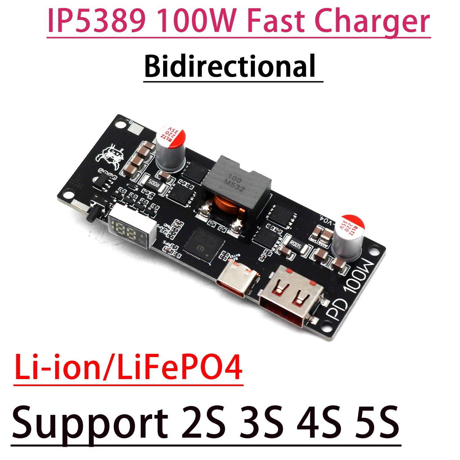 Модуль Power Bank Dykbcells IP5389 100 Вт | AliExpress